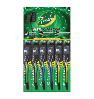 Fresh Flexi Charcoal Toothbrush 6 pcs | Quanta Paper Corporation