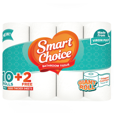 Smart Choice Bathroom Tissue 2 Ply 10+2 Rolls | Quanta Paper Corporation