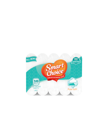 Smart Choice Coreless Bathroom Tissue 2 Ply 10 Rolls | Quanta Paper ...