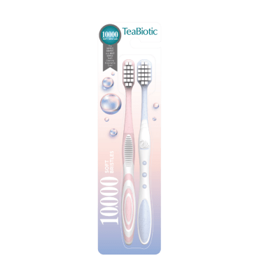 TeaBiotic Couple Toothbrush w/ 10,000 Bristles | Quanta Paper Corporation